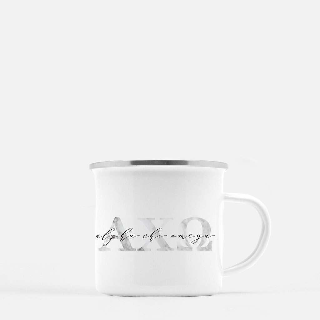 Alpha Chi Omega Coffee Mug / Metal / Coffee Mug / Sorority Coffee Mug ...