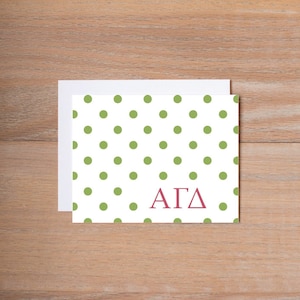 Greek Note Cards / Dotted / Polka Dot Greek Note Cards / Alpha - Etsy