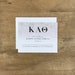 Kappa Alpha Theta Bid Card / Golden Marble / Sorority Bid Card / Bid ...
