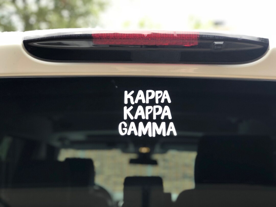 Kappa Delta White Brush Stroke Sorority Decals / White Decal / Sorority ...