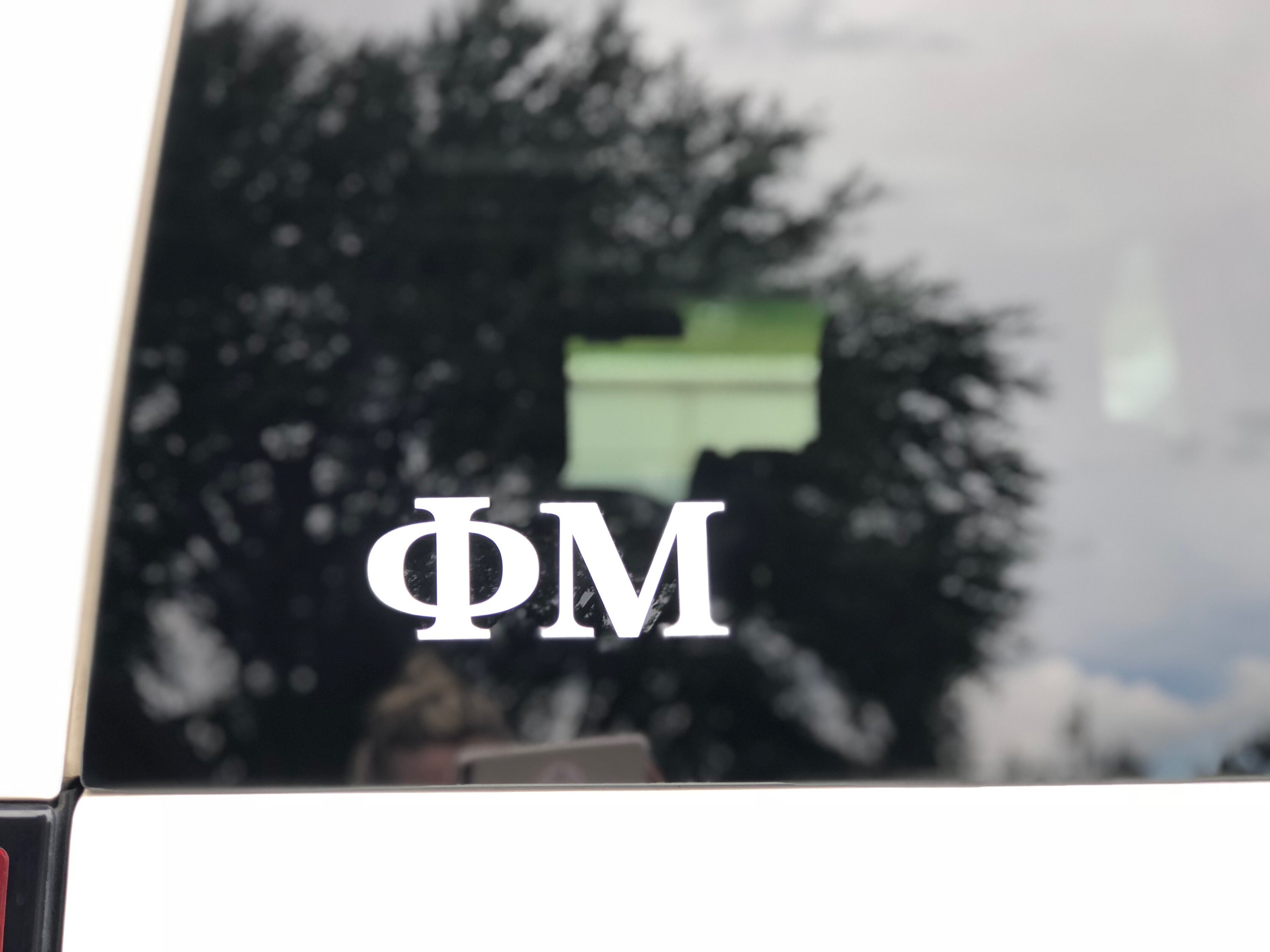 White Greek Letter Vinyl Decals / White Decal / Sorority Decal | Etsy