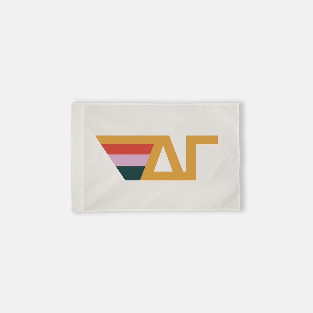 Retro Stripes Delta Gamma Greek Letter Flag / Greek Letter Flag / Wall ...