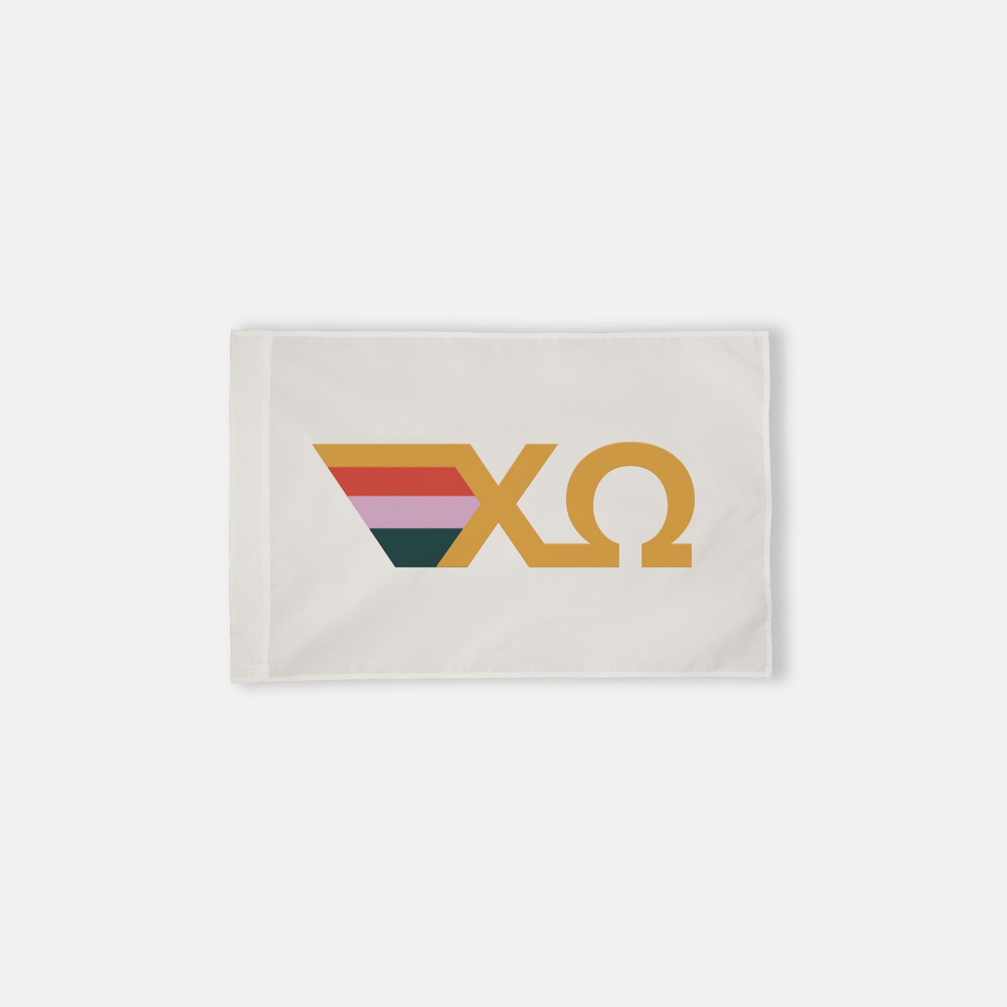 Retro Stripes Chi Omega Greek Letter Flag / Greek Letter Flag / Wall ...