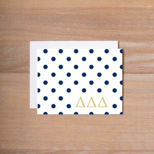 Greek Note Cards / Dotted / Polka Dot Greek Note Cards / Alpha - Etsy