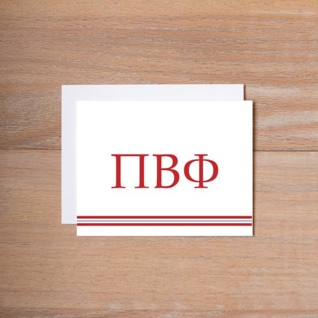 Pi Beta Phi Note Card Set / Preppy / Preppy Greek Note Cards / Greek ...