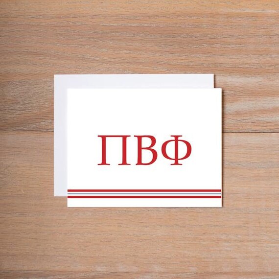 Pi Beta Phi Note Card Set / Preppy / Preppy Greek Note Cards / | Etsy