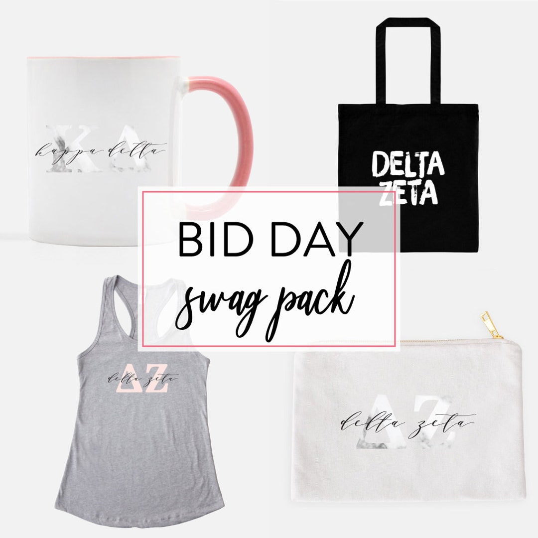 Custom Bid Day Sorority Swag Pack / Sorority Gift Set / Coffee Mug ...