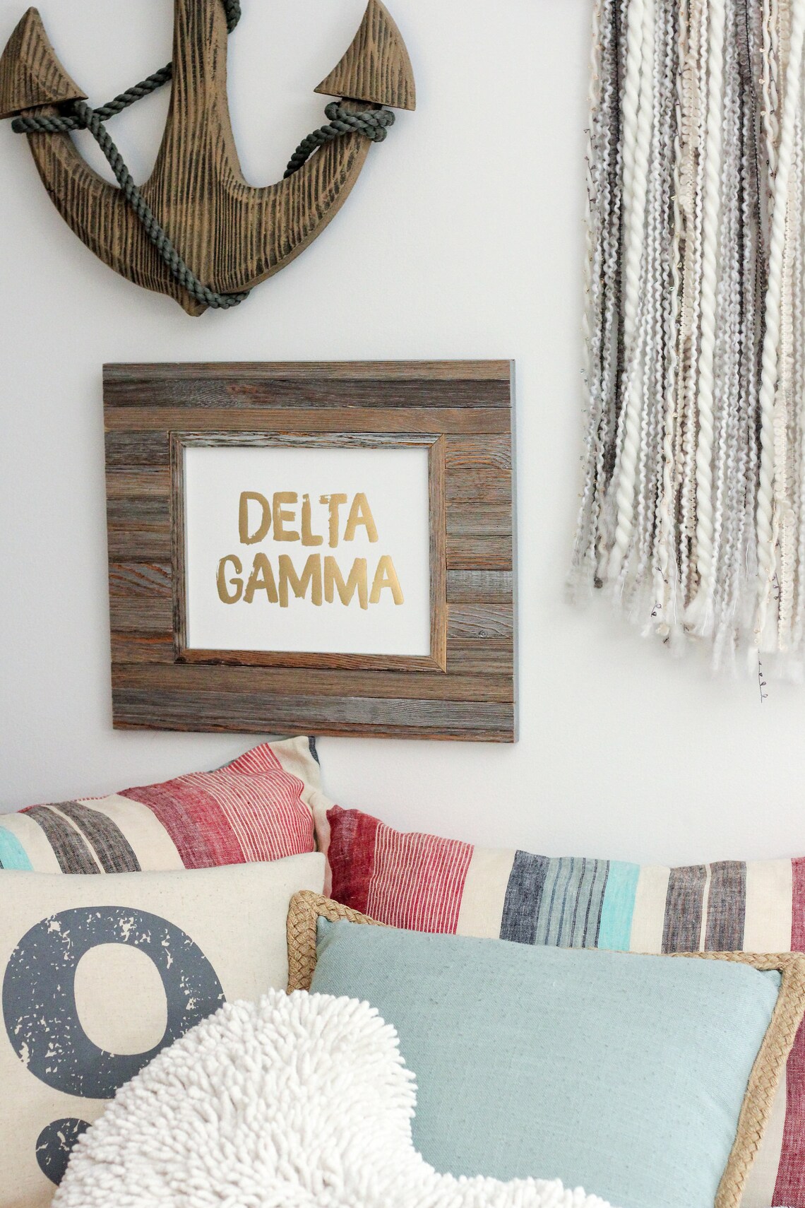 Delta Gamma Art Print / Gold Foil / Sorority Art Prints / Greek Art ...