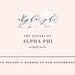 Alpha Phi Bid Card / Marble & Blush / Sorority Bid Card / Bid - Etsy