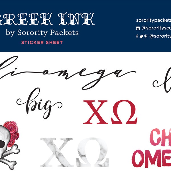 Chi Omega Stickers - Etsy