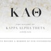Kappa Alpha Theta Bid Card / Golden Marble / Sorority Bid Card / Bid ...