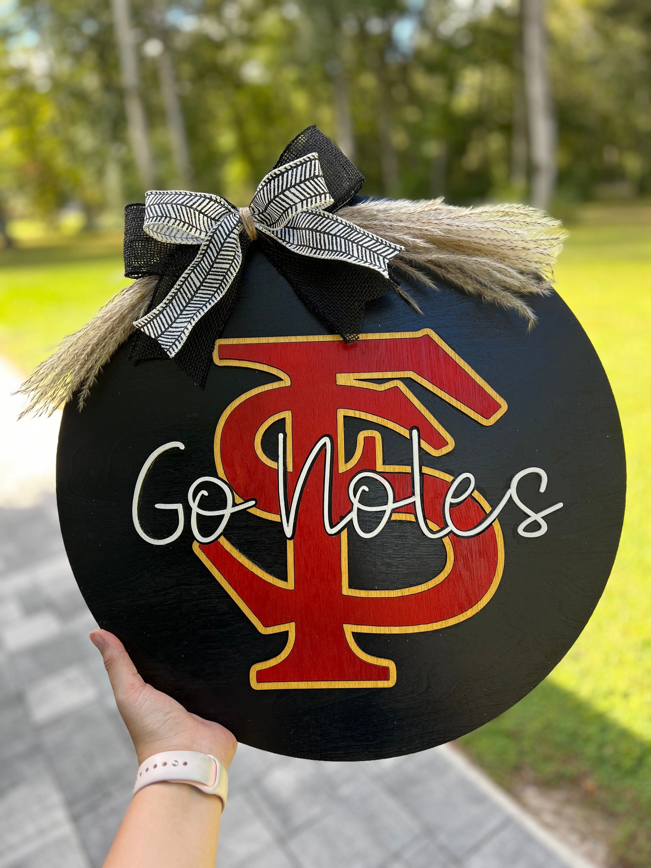 Go Noles, Florida State Door Hanger, Seminole Door Hanger, Fear the ...