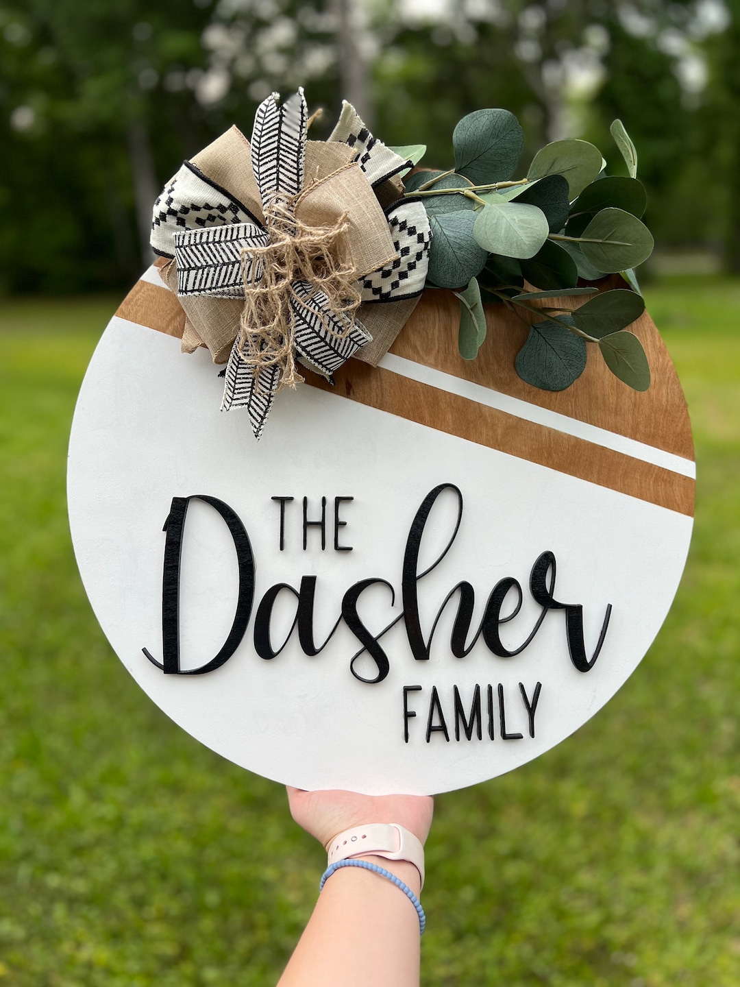 Farmhouse Door Hanger, Family Name Door,personalized Family Last Name ...