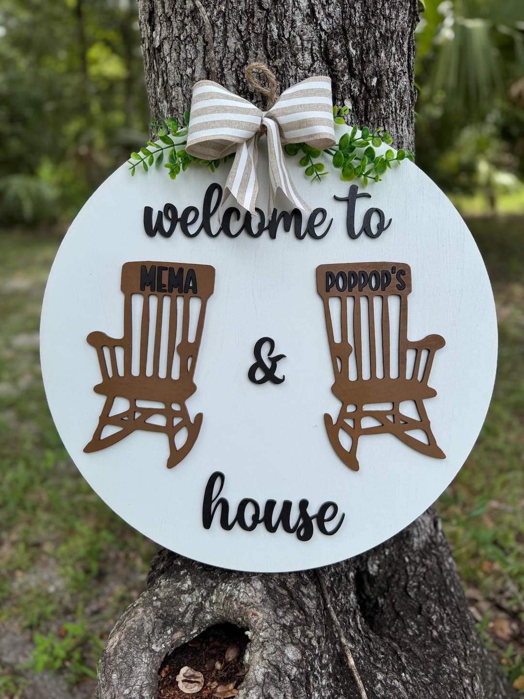 Rocking Chair Welcome Sign, Front Porch Sign, Grandparent Welcome Sign ...