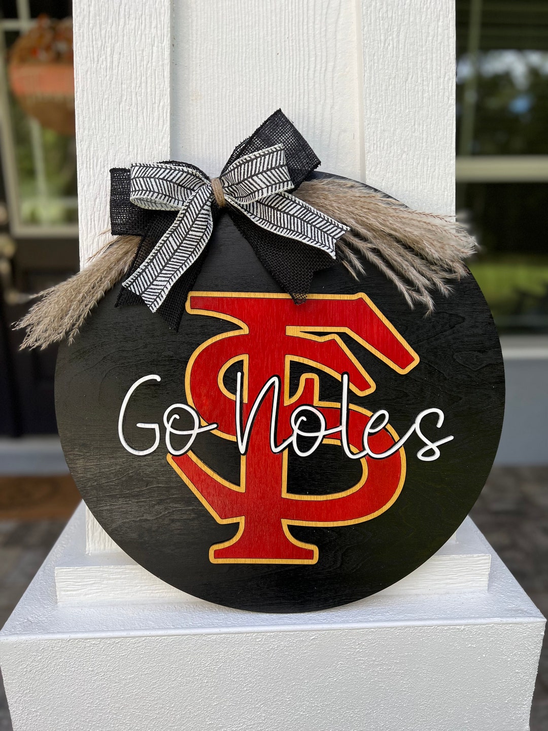 Go Noles, Florida State Door Hanger, Seminole Door Hanger, Fear the ...