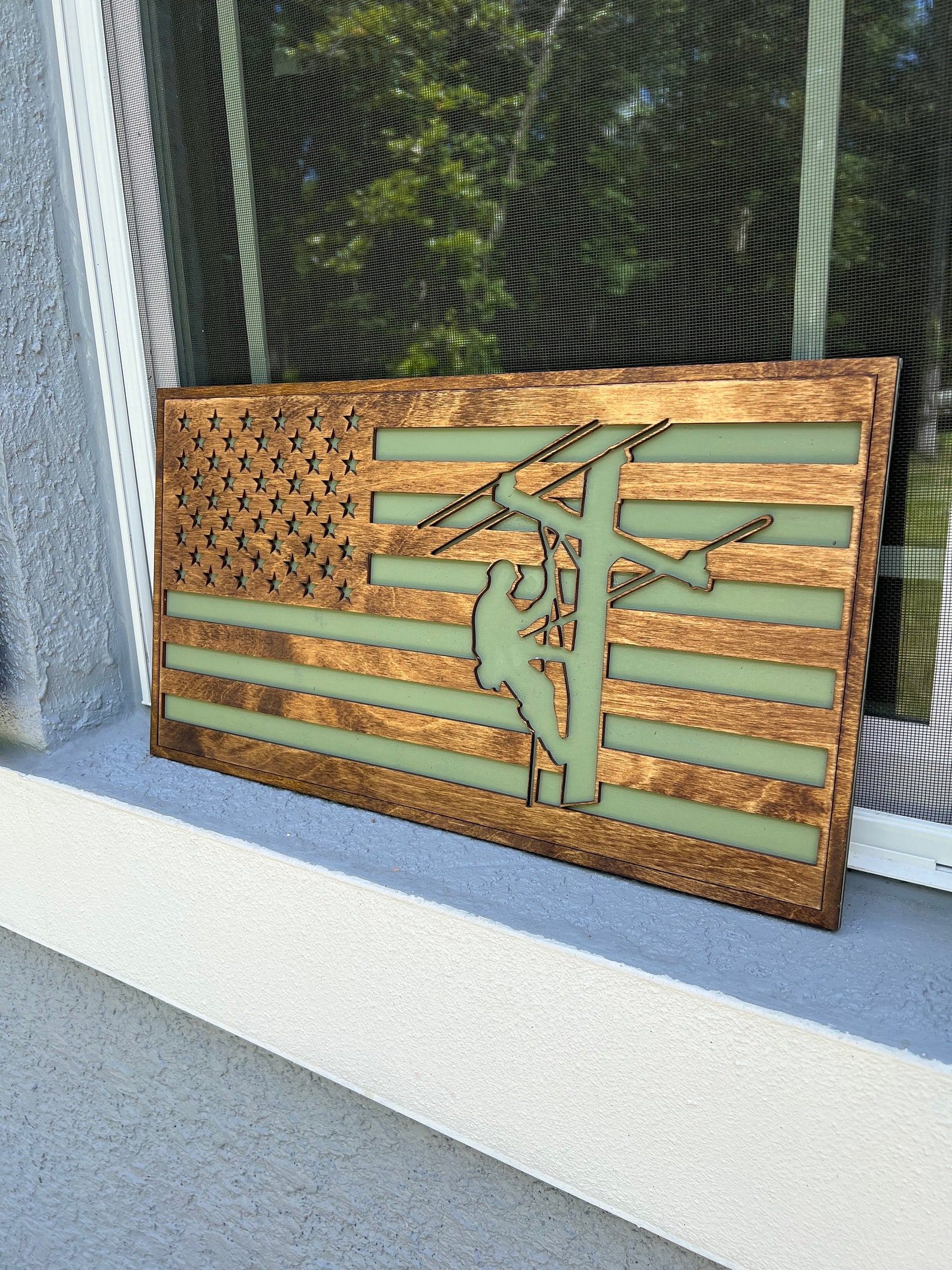 Lineman American Flag, Lineman Flag, Lineman Appreciation, Lineman ...