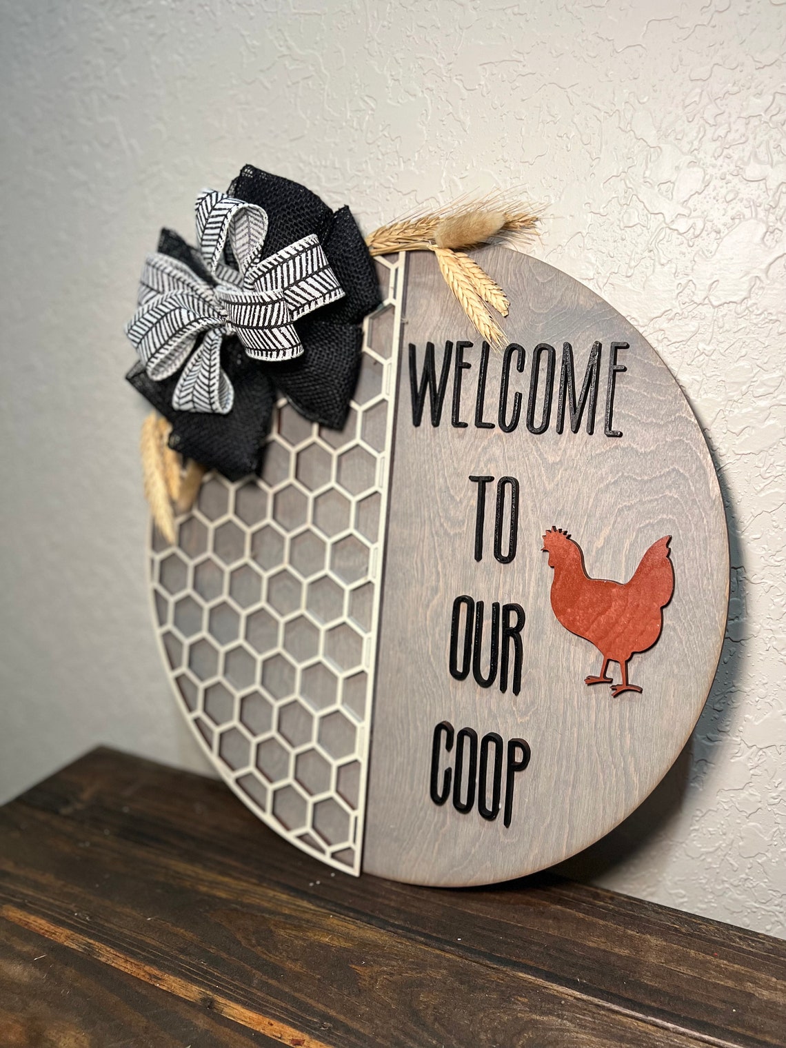 Welcome to Our Coop Door Hanger, Chicken Coop Welcome Sign, Welcome ...