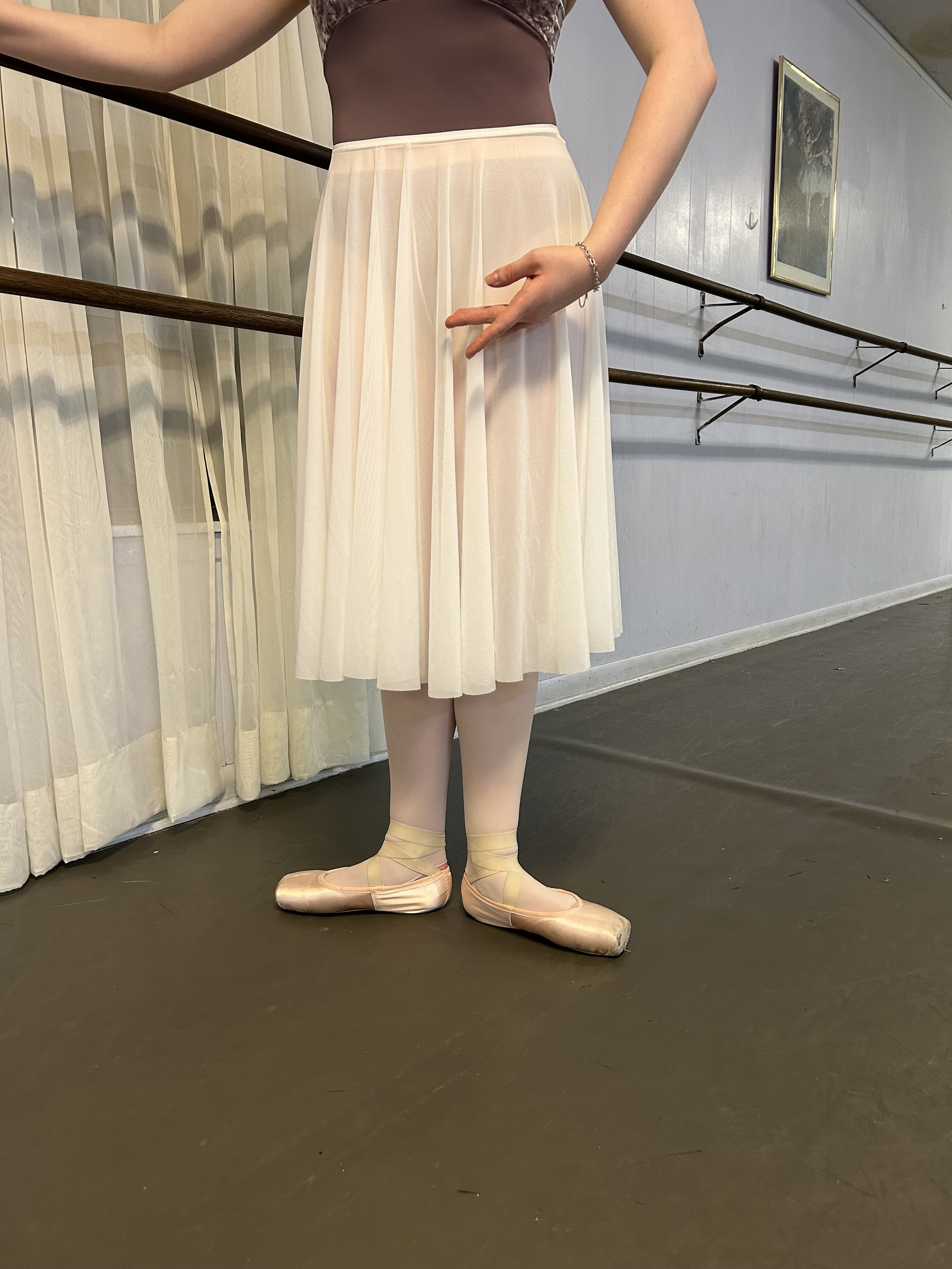 Lea Custom Circle Dance Mesh Ballet Skirt Rehearsal - Etsy
