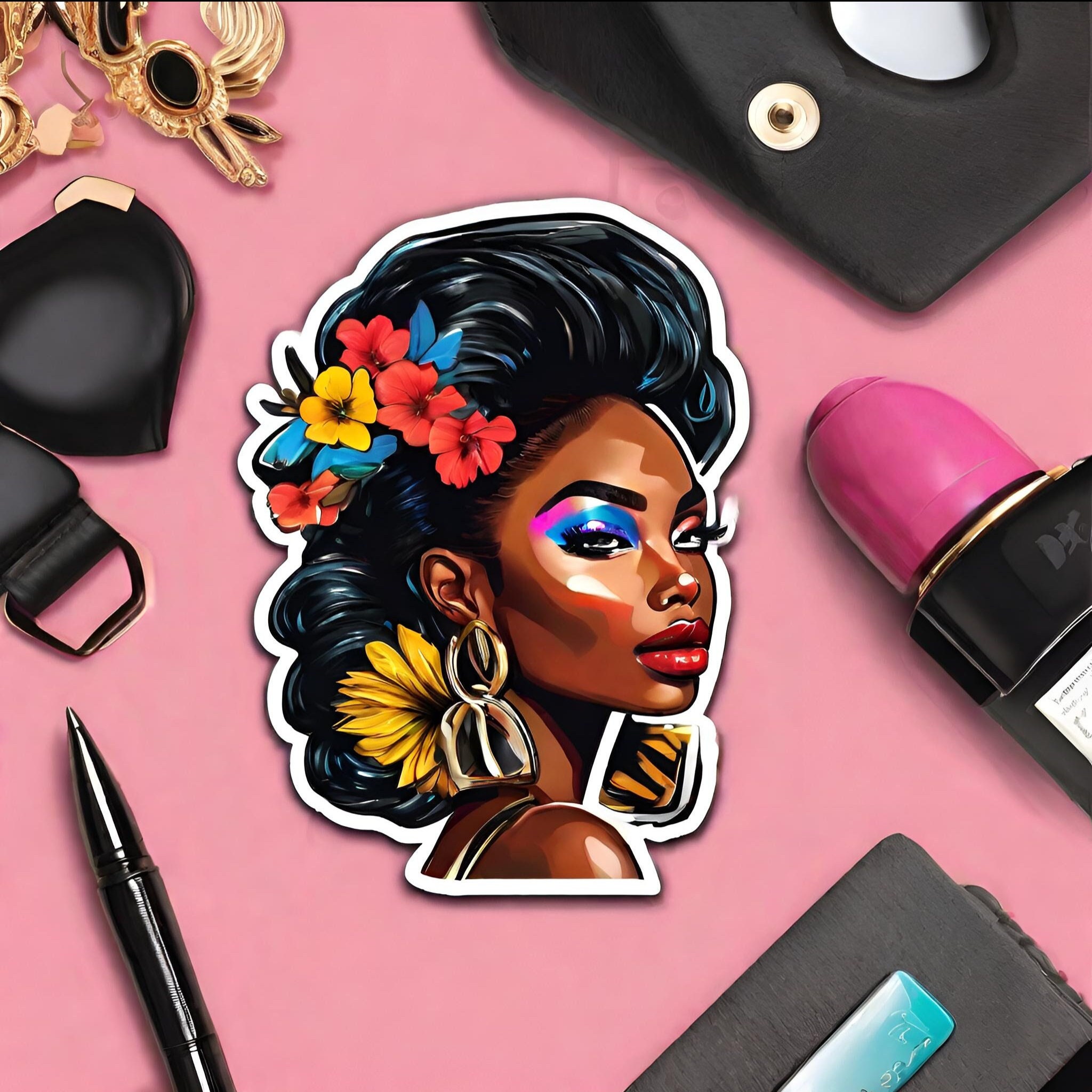 Goodnotes Stickers, Black Girl Stickers, Stickers for Black Women ...