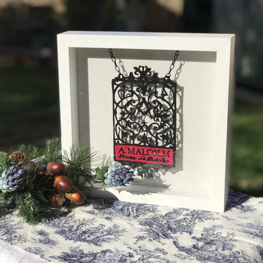 A. Malcolm Outlander Wall Hanging, W/ Easter Eggs From Show, White ...