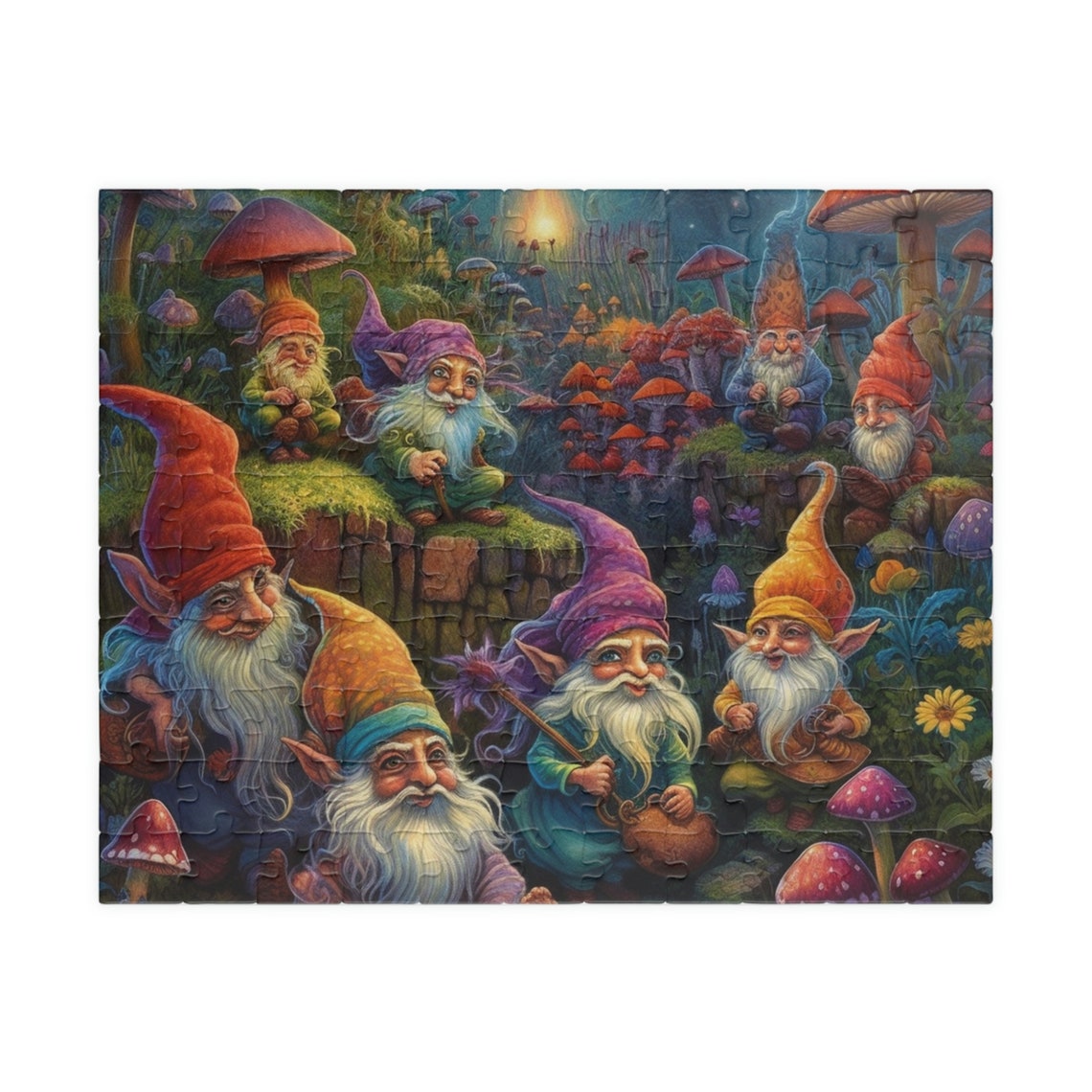 Garden Gnome Puzzle 110, 252, 500, 1014-piece Mushrooms Forest Magic ...