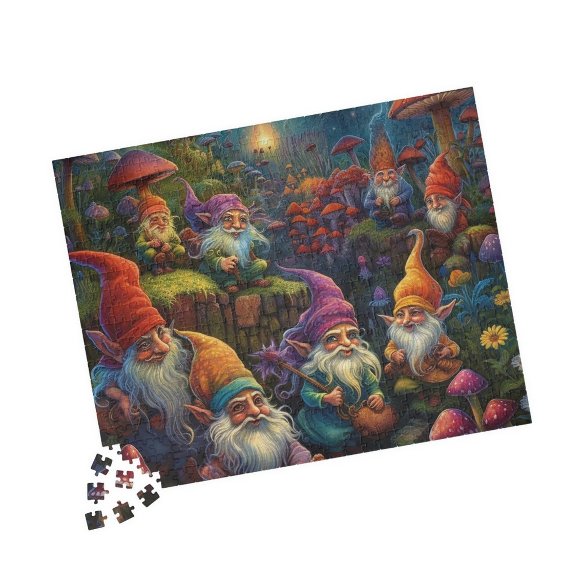 Garden Gnome Puzzle 110, 252, 500, 1014-piece Mushrooms Forest Magic ...