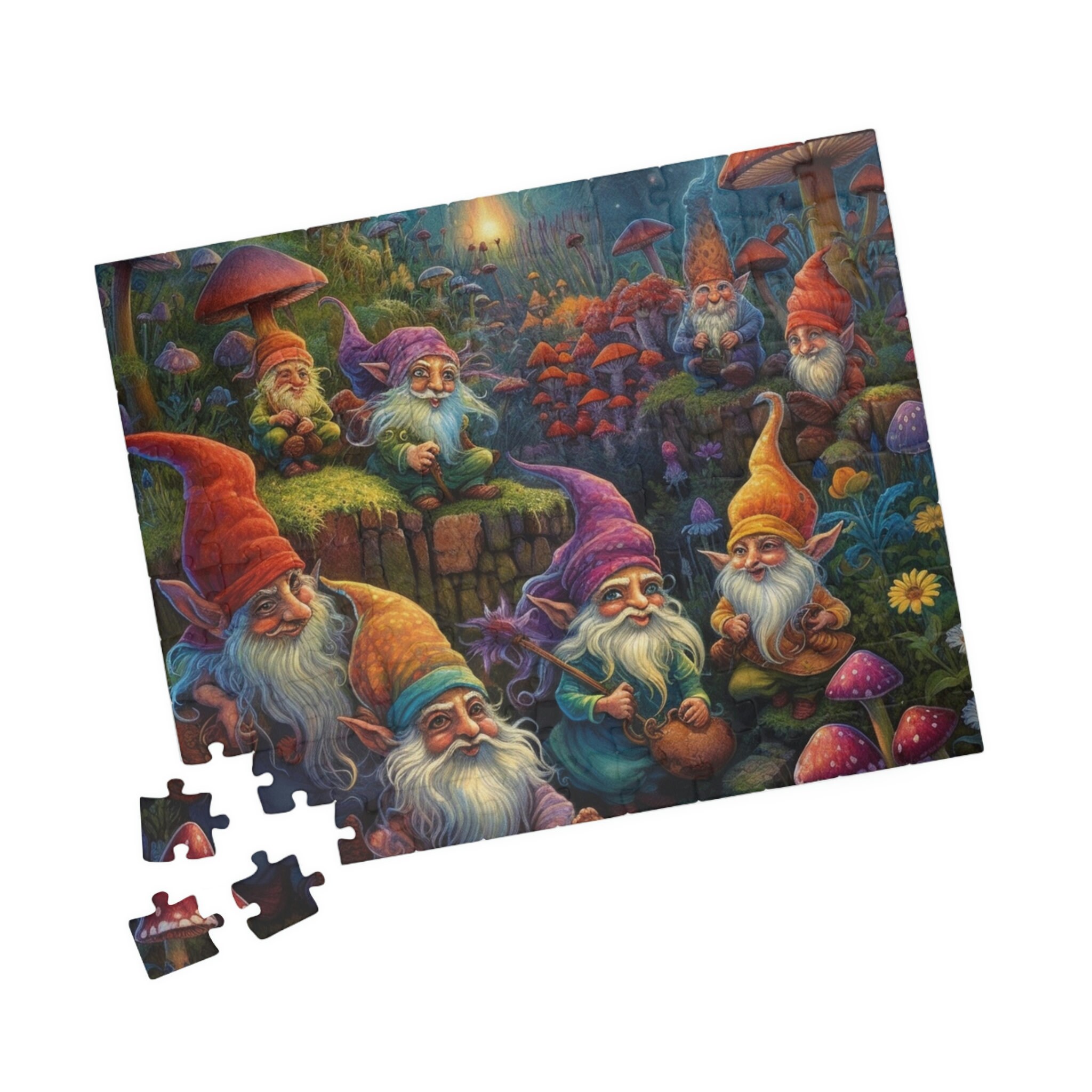 Garden Gnome Puzzle 110, 252, 500, 1014-piece Mushrooms Forest Magic ...