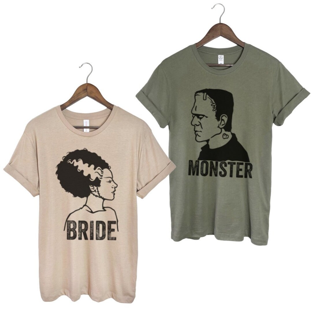 Bride and Monster Tees, Bride of Frankenstien, Couples Costumes, His ...
