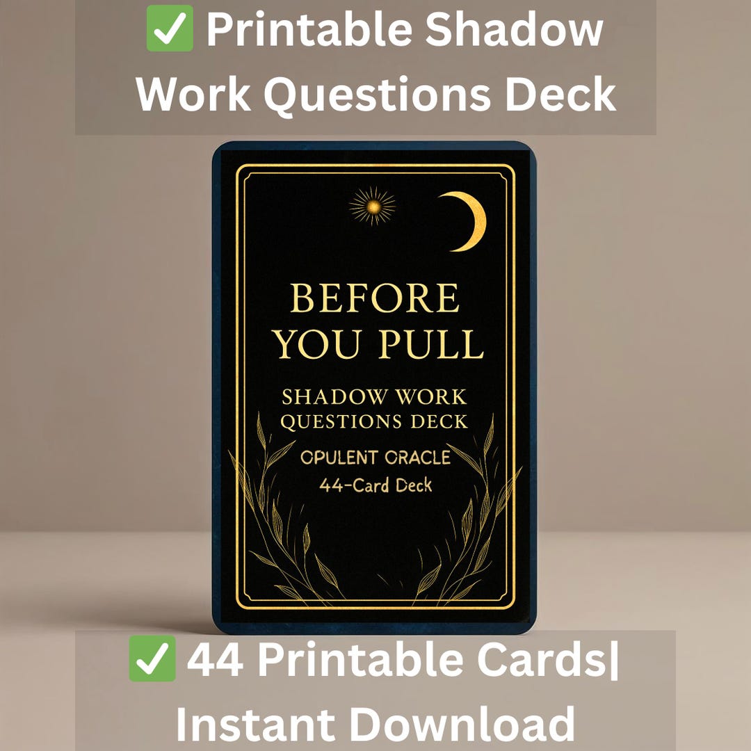 Before You Pull: Shadow Work Questions Deck | Printable Divination ...