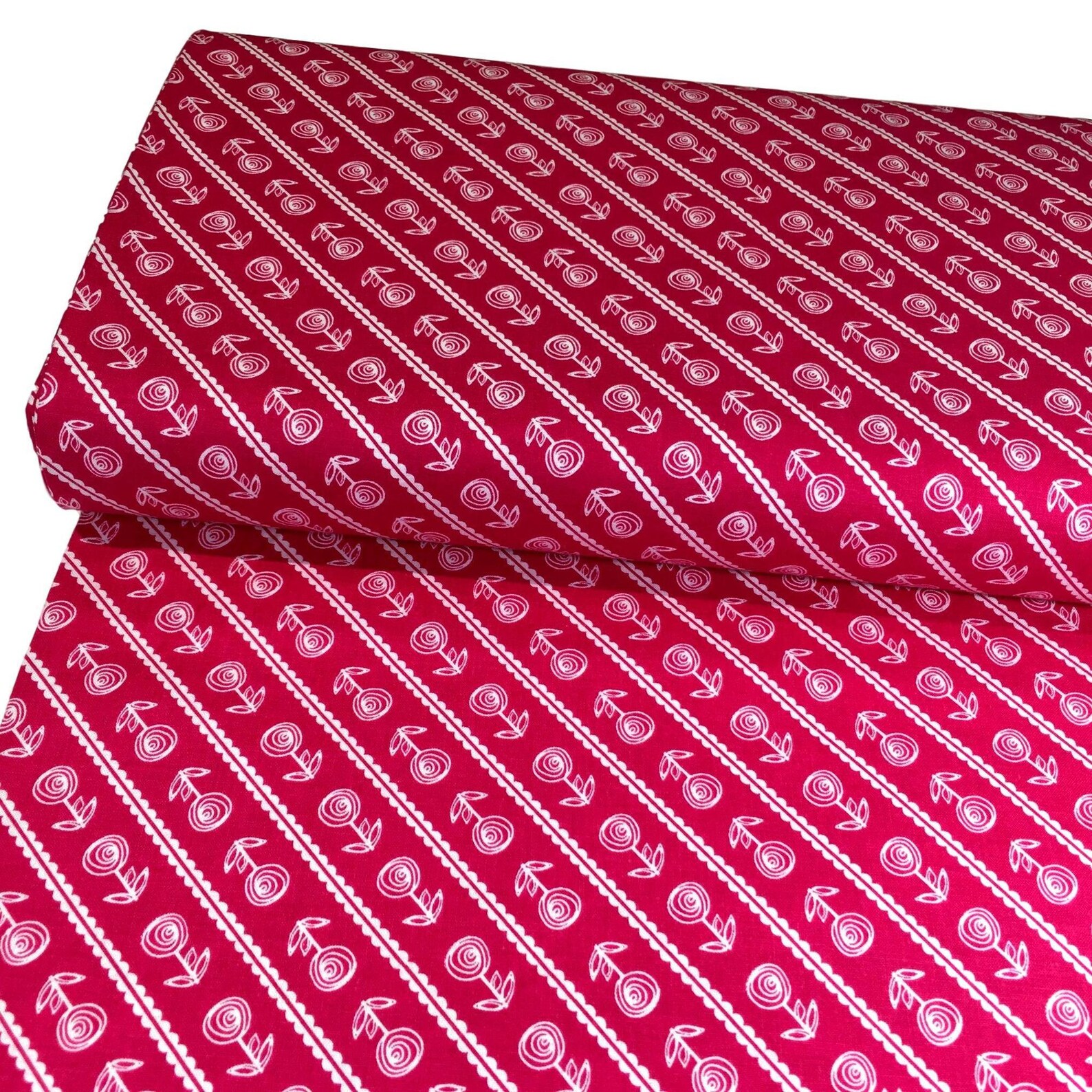 Riley Blake Floral Fabric Simply Happy Floral Stripes | Etsy