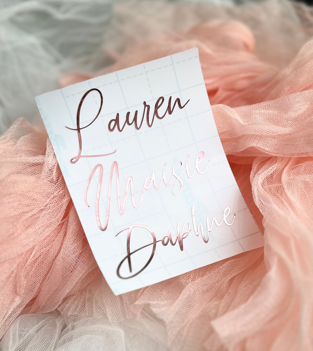 Personalised Calligraphy Vinyl Name and Letter Stickers for Glass ...