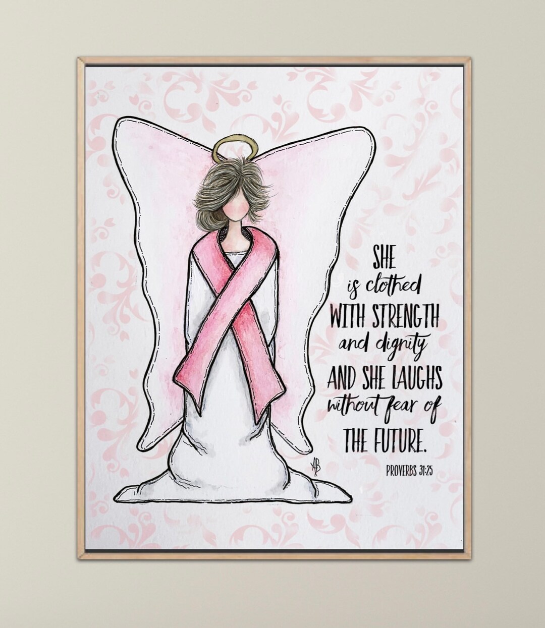 Breast Cancer Angel, Survivor Angel, Angel Art, Digital Download, Art ...
