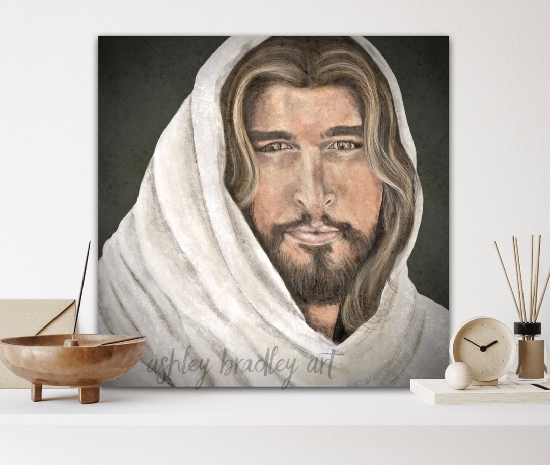 Jesus Portrait, Jesus Canvas Art, Jesus Canvas Print, Wall Art, Home ...