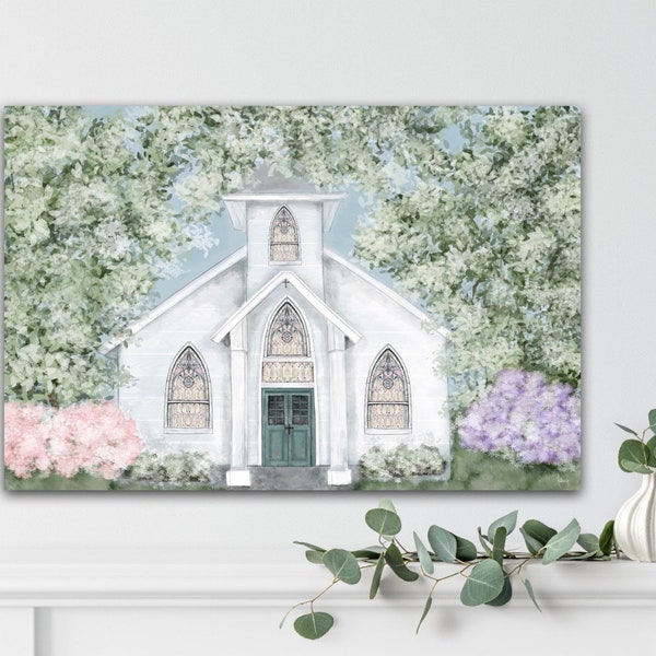 Church Spring Wall Art - Etsy
