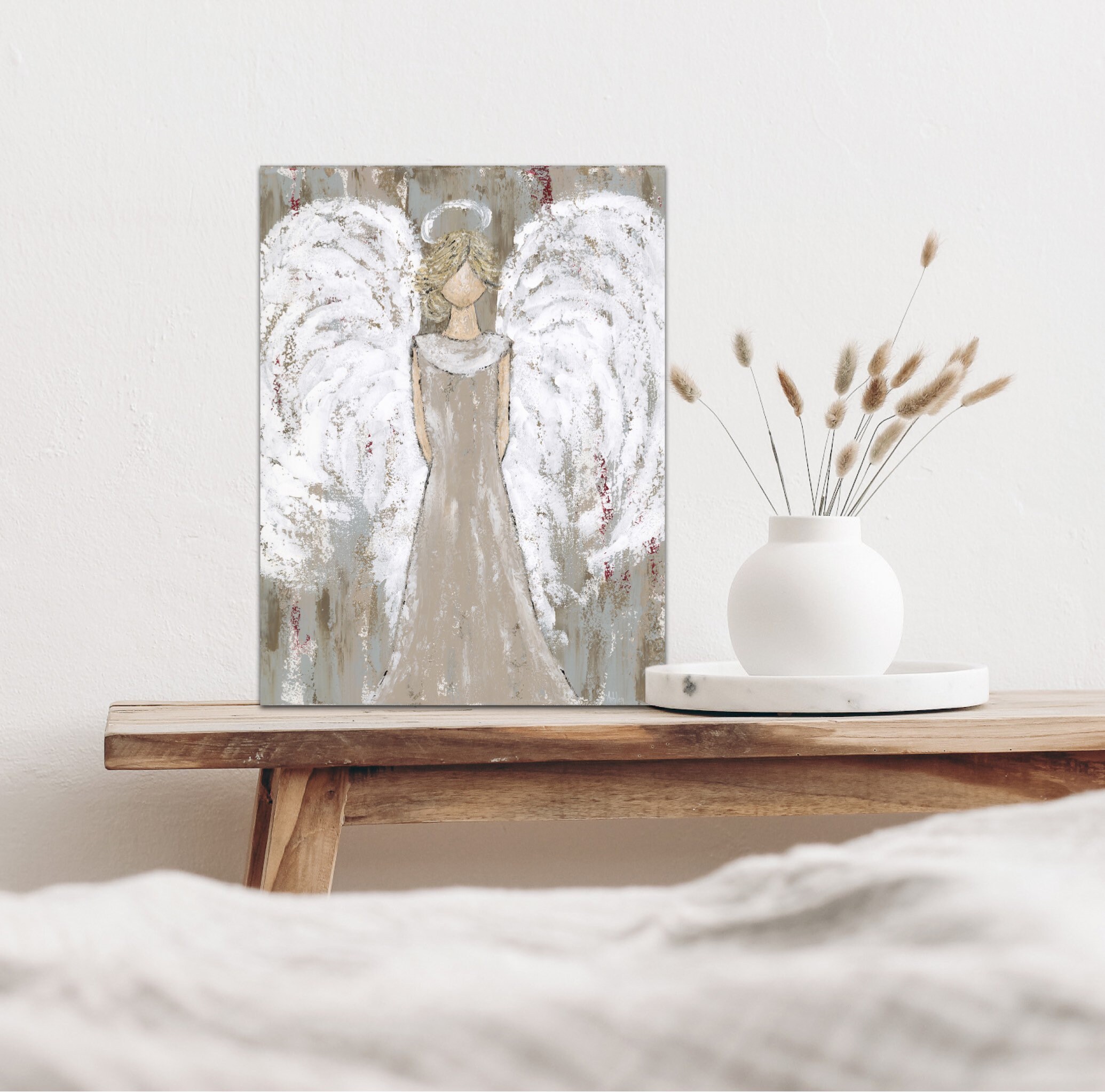 Angel Print Farmhouse Angel Print Angel Art Angel Wings - Etsy