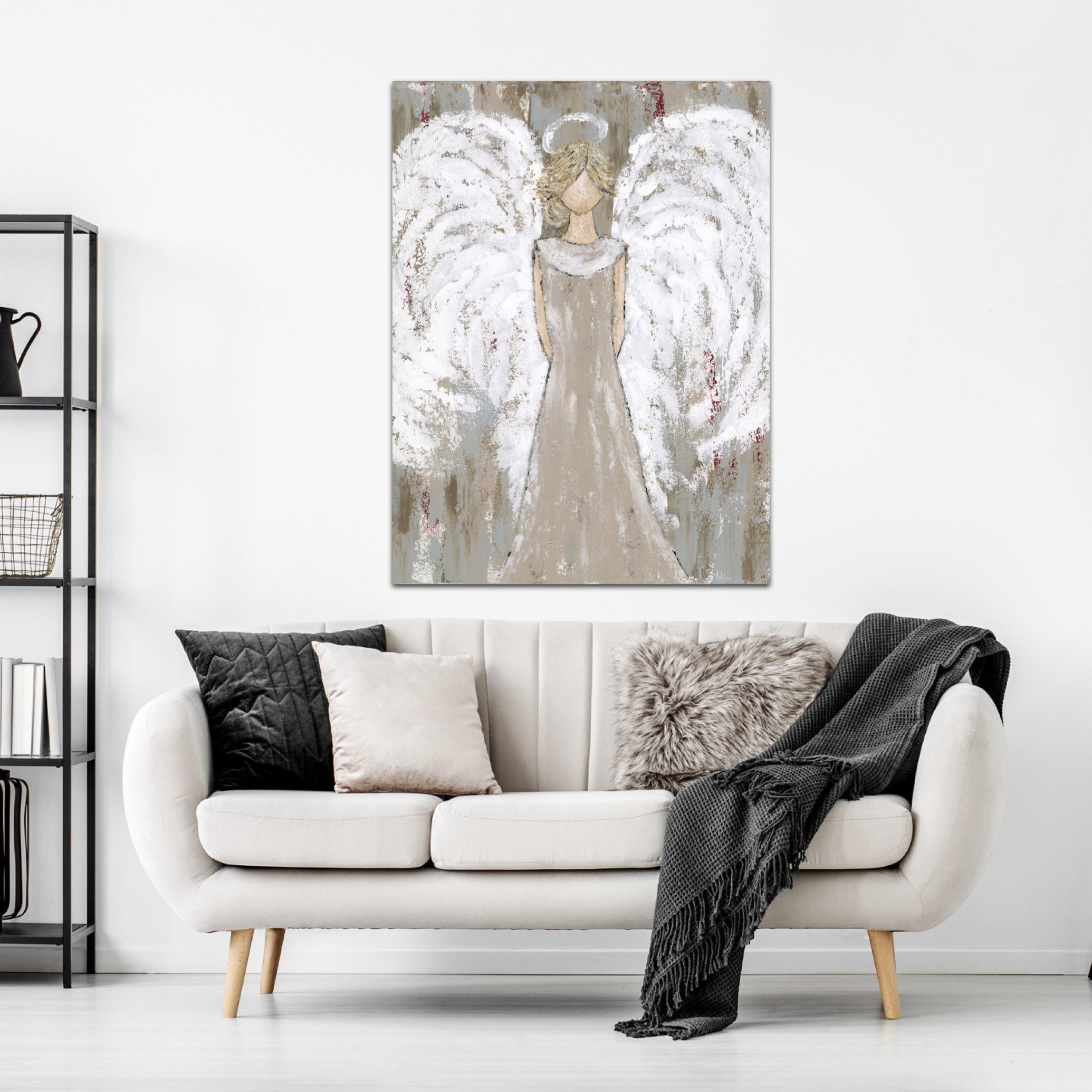 Angel Print Farmhouse Angel Print Angel Art Angel Wings - Etsy