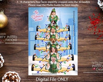 Personalized Elf Card Elf Hat Kids Christmas Card Custom - Etsy