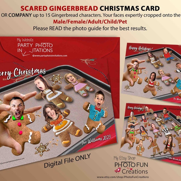 Gingerbread Greeting Card - Etsy