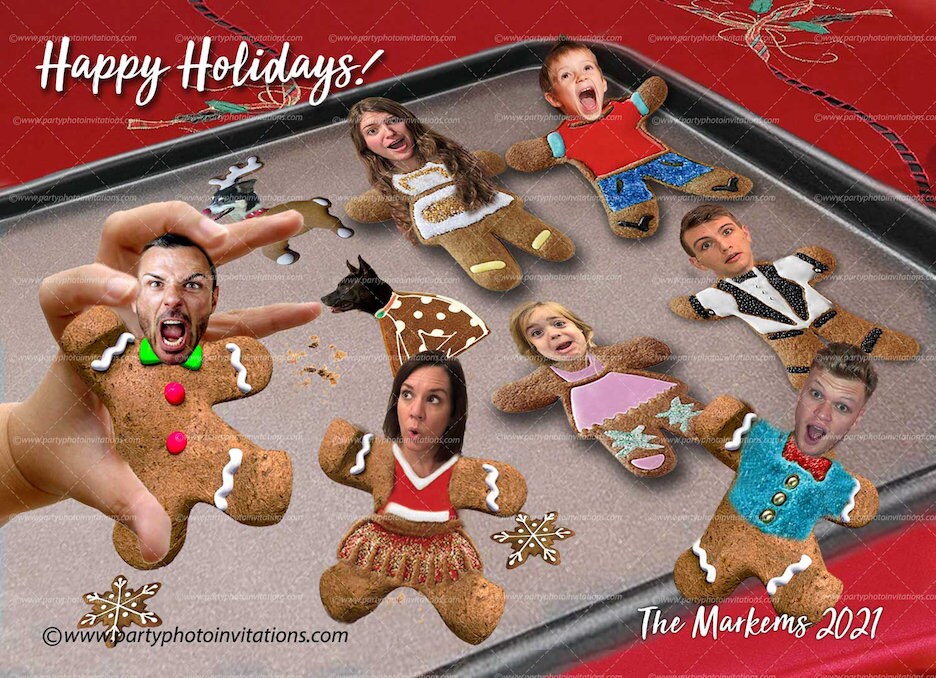 Scared Gingerbread Men Christmas Card Caricature Gingerbread - Etsy Canada