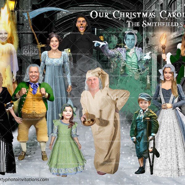 Christmas Carol Card - Etsy