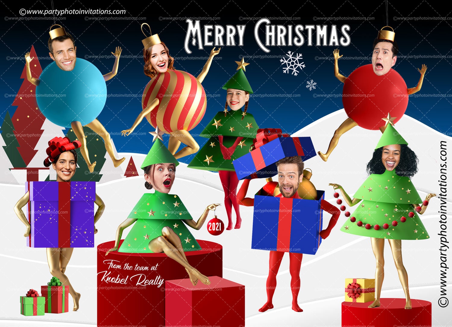 FUNNY COMPANY Christmas Card 20 Characters Available - Etsy