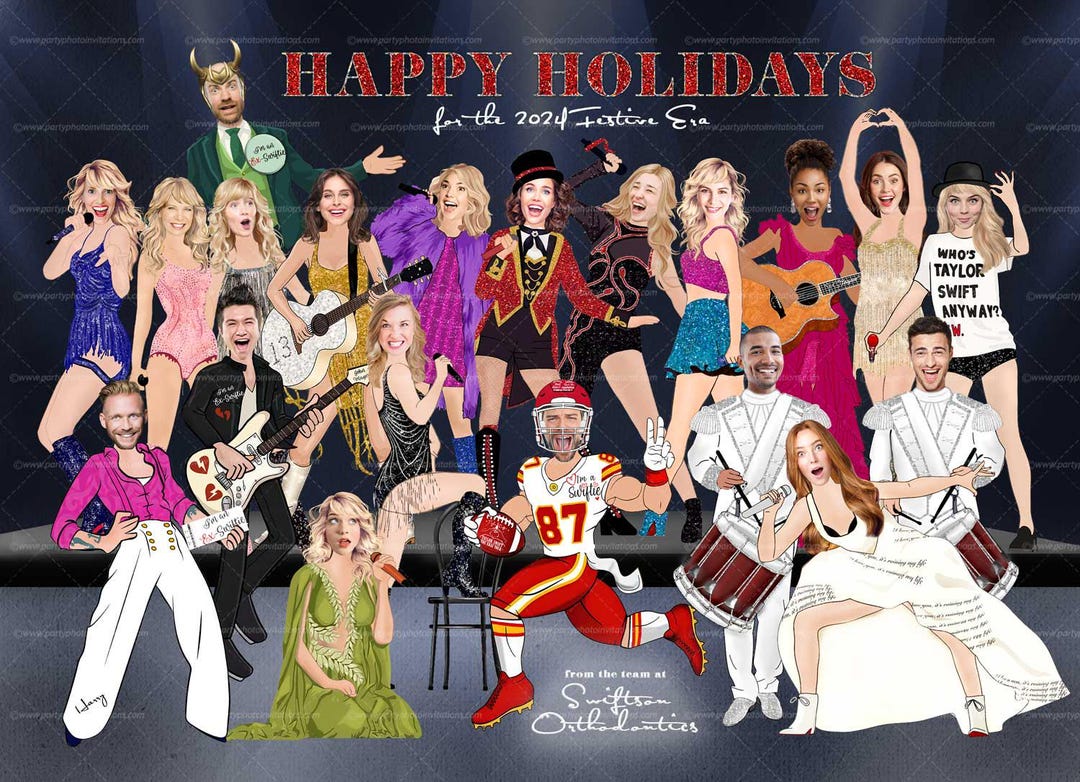 Funny Festive Eras Christmas Card: Custom Company Cabaret (digital ...