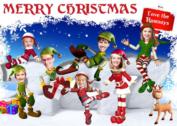 Funny Family Christmas Card Family Photo Christmas Card | Etsy