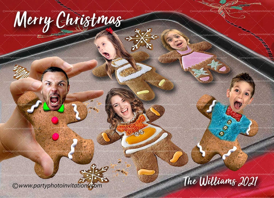 Scared Gingerbread Men Christmas Card Caricature Gingerbread - Etsy Canada