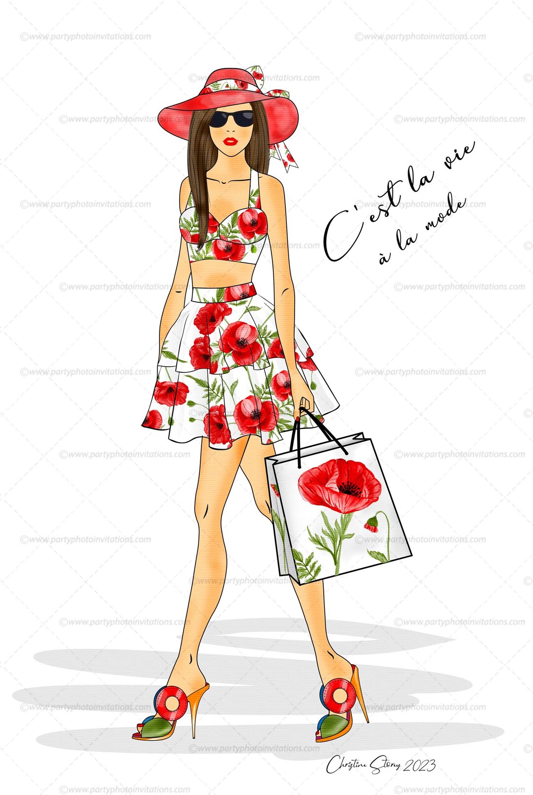 Fashion Illustration Wall Art, Art Work Gift,fashion Shoes Poster ...