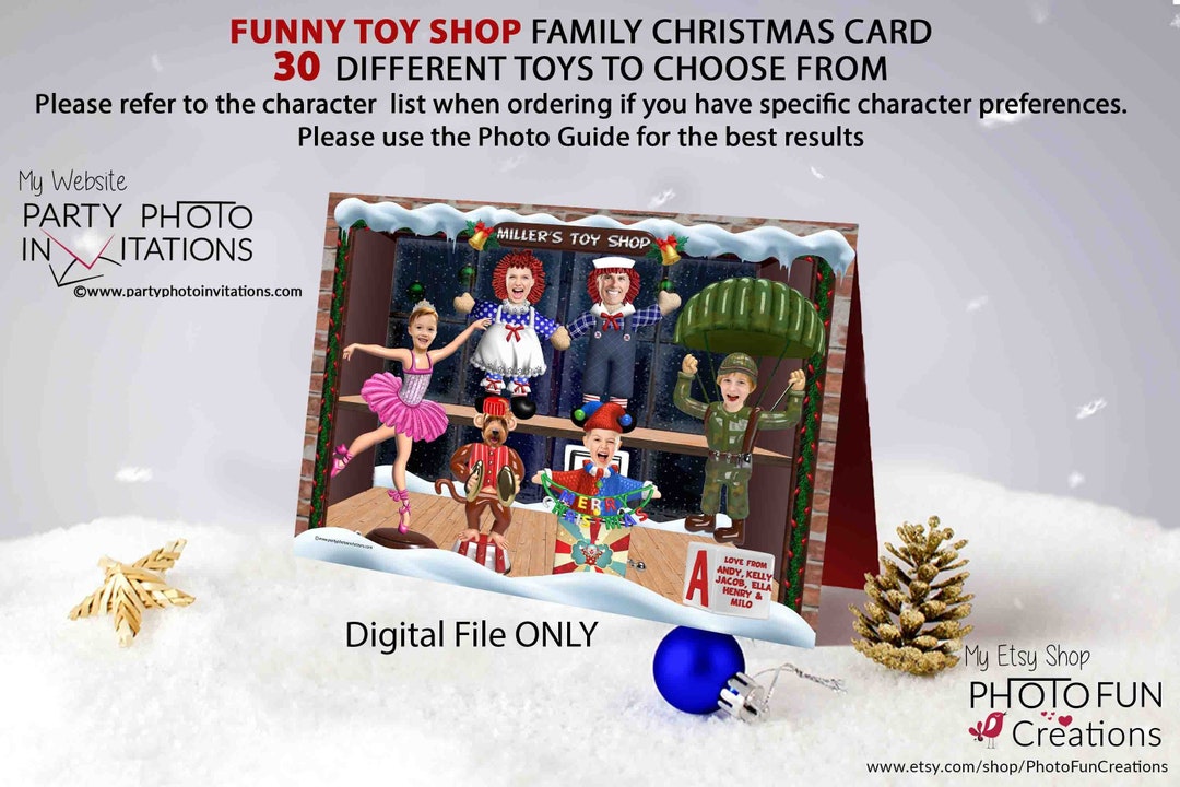 TOY SHOP Christmas Card, Family Toy Christmas Card, Toy Holiday Card ...