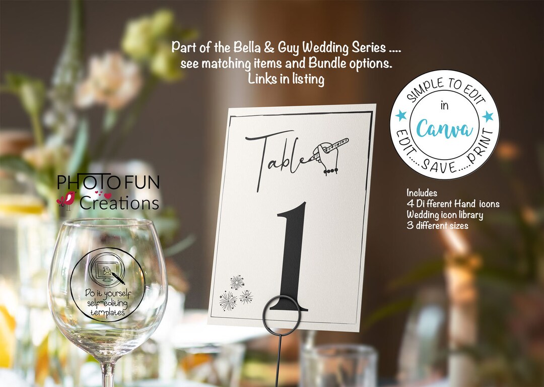 Hand Drawn Scribble Table Number Template, Illustrated Cute Couple ...