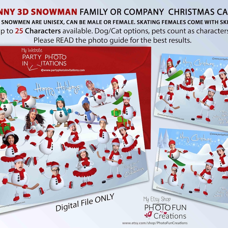 Funny Group Picture Christmas Cards - Etsy