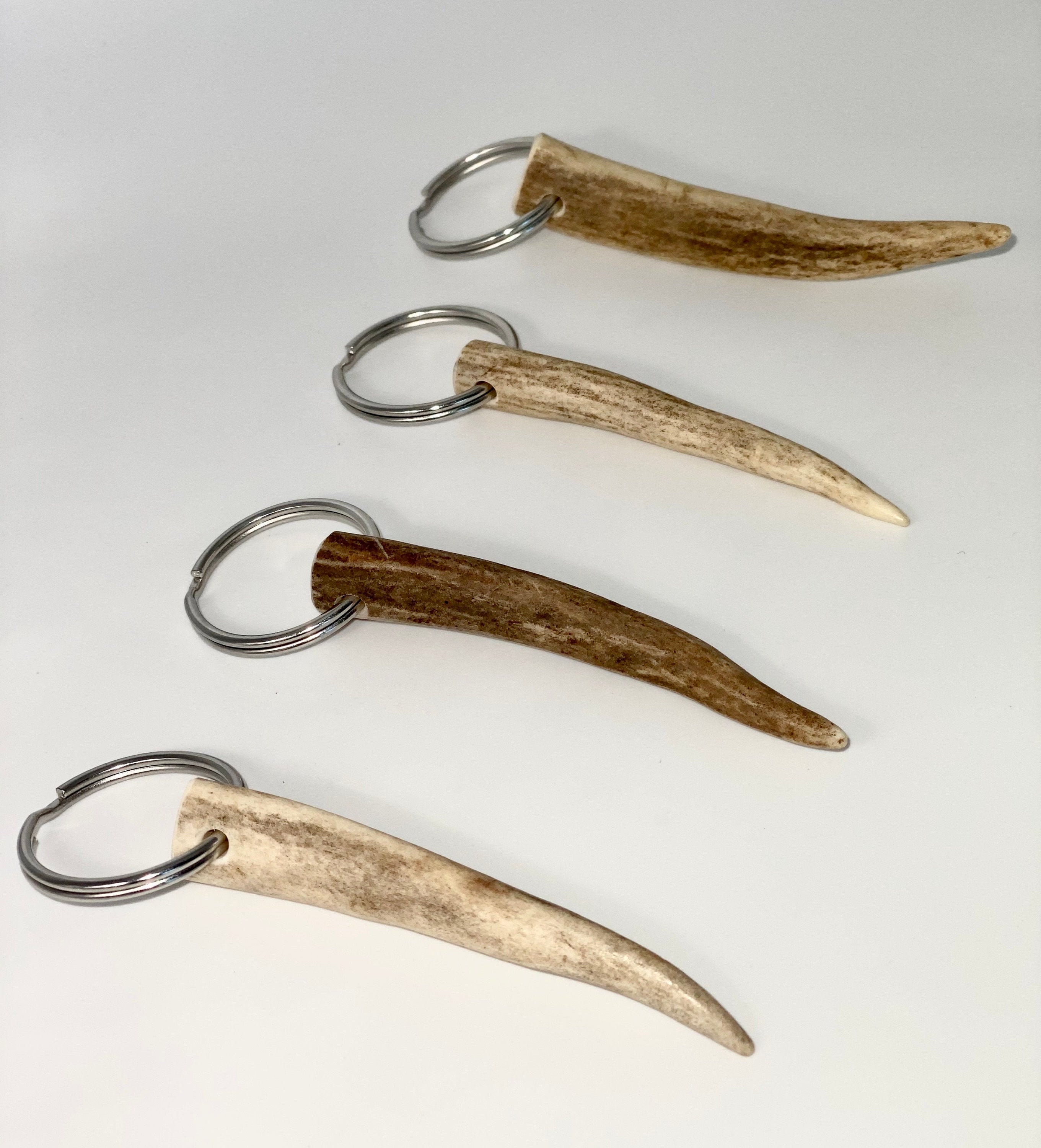ONE Hand Crafted Real Antler Keychain - Etsy Canada