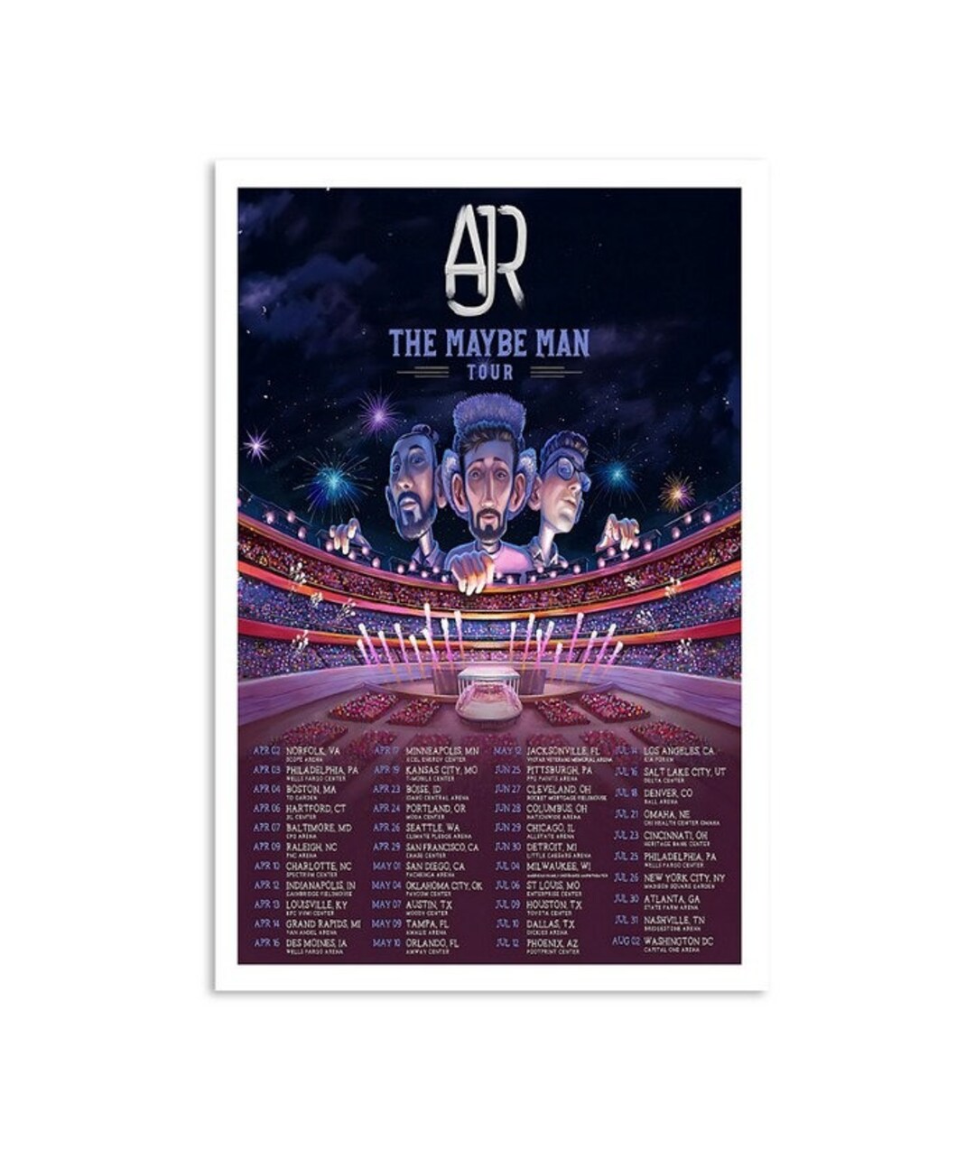 Poster AJR Brothers the Maybe Man Tour 2024 - Etsy